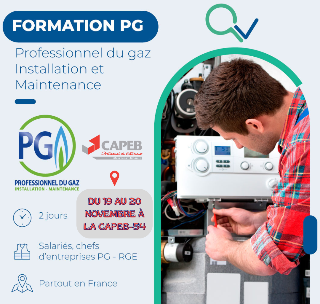 Inscrivez vous à la prochaine formation PG à la CAPEB-54 ! ・ CAPEB